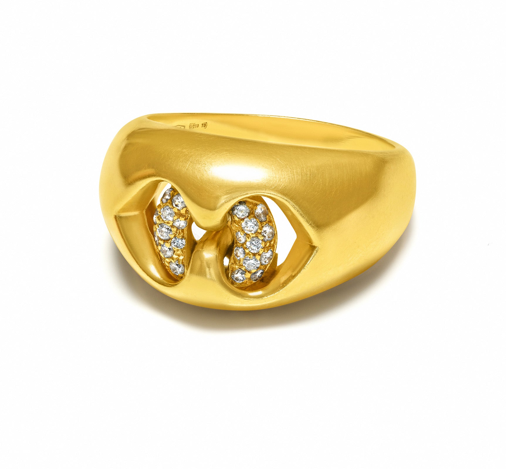 Bulgari 18K Yellow Gold Diamond Cuore Ring