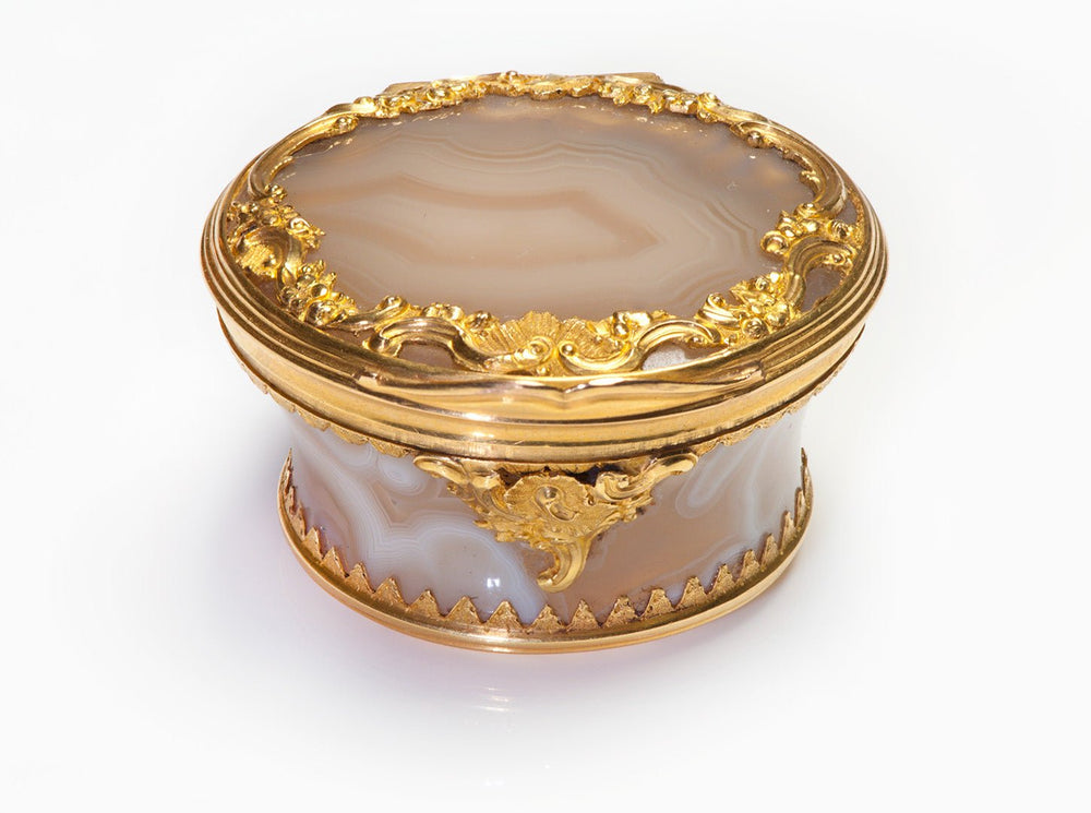 18th Century Gold Agate Snuff Box