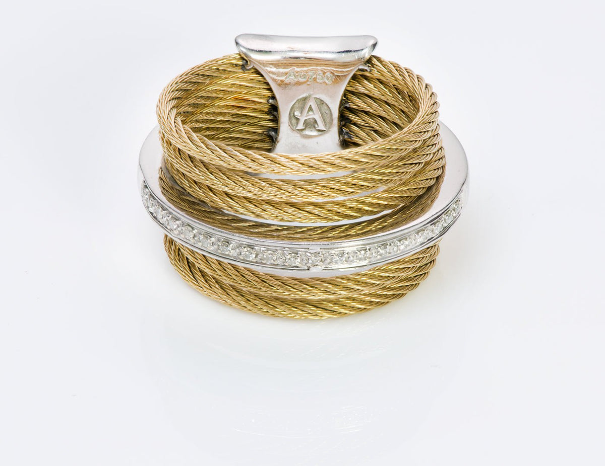 Alor 18K Gold & Steel Diamond Ring