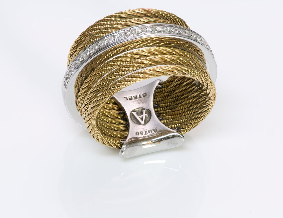 Alor 18K Gold & Steel Diamond Ring