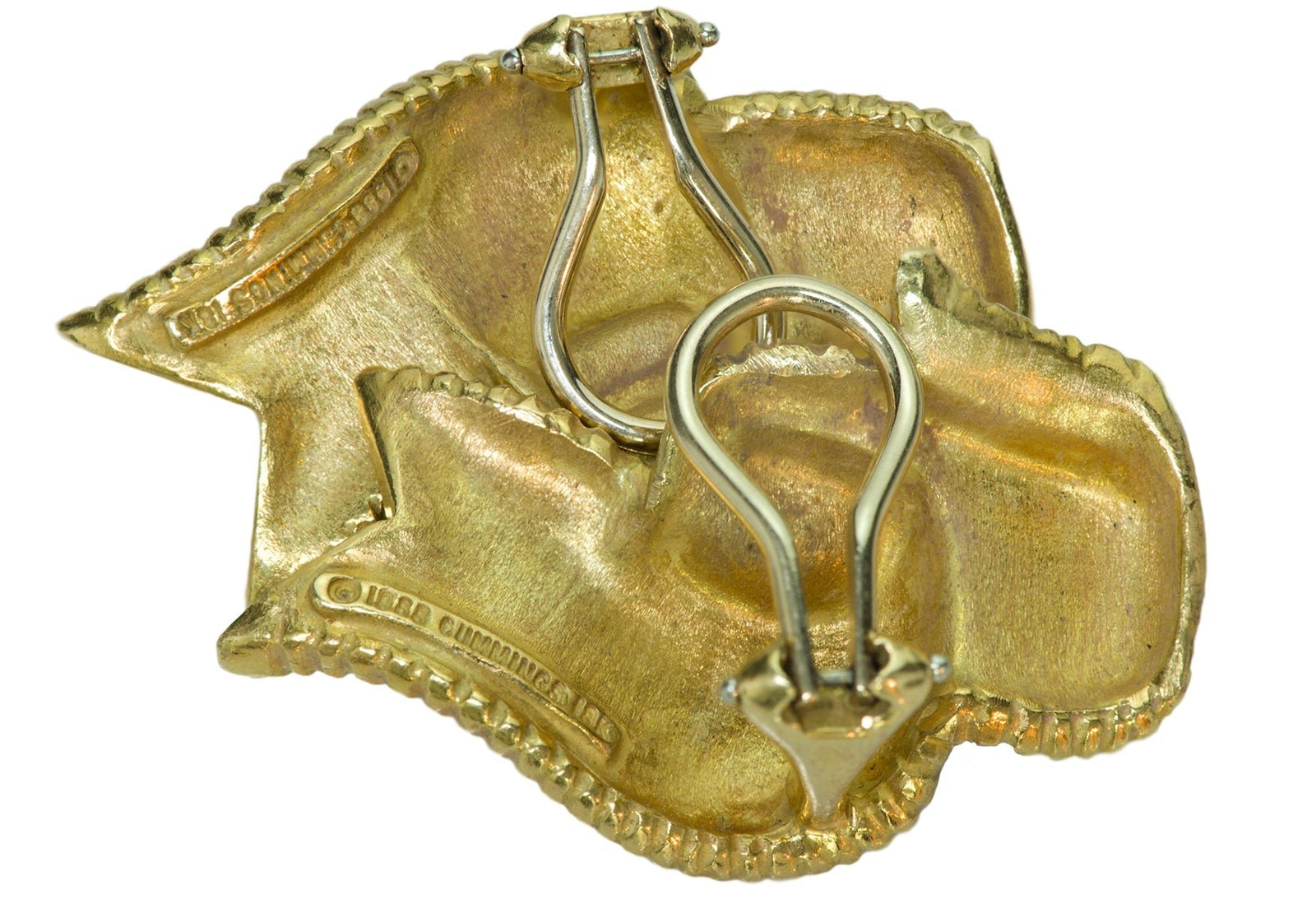 Angela Cummings 18K Gold Ribbon Earrings