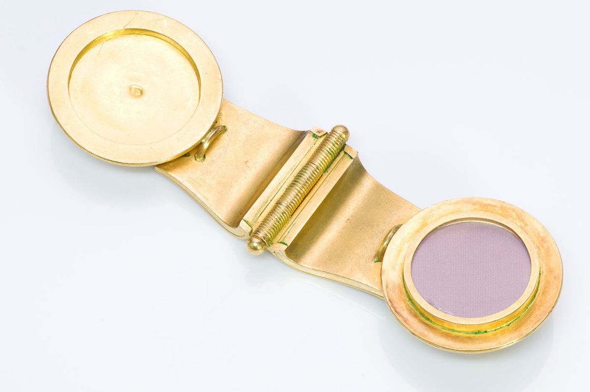 Antique 18K Gold Medusa Mosaic Pearl Bulla Pendant