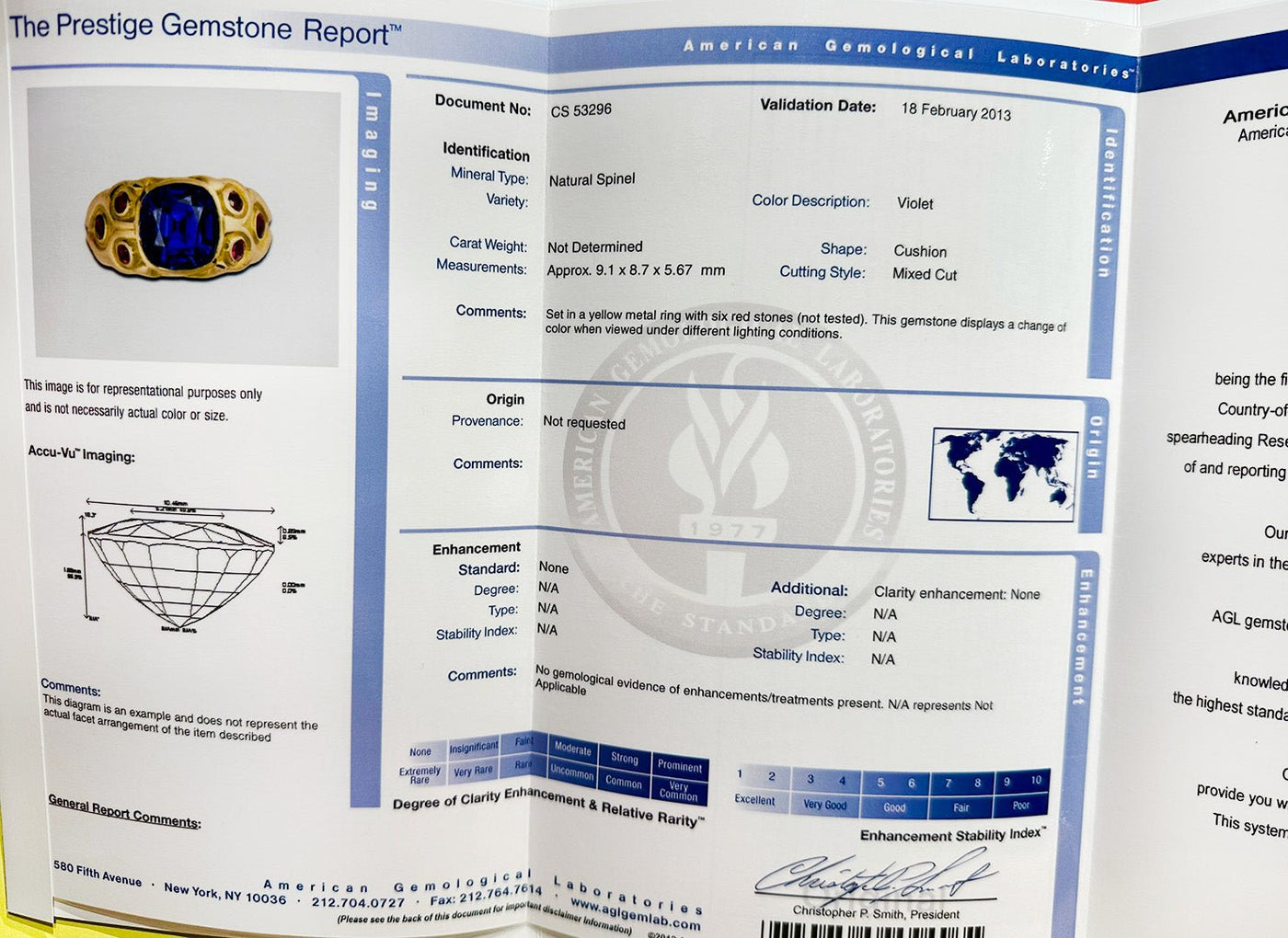 Antique Color-Change Spinel Red Spinel 18K Gold Gemstone Ring