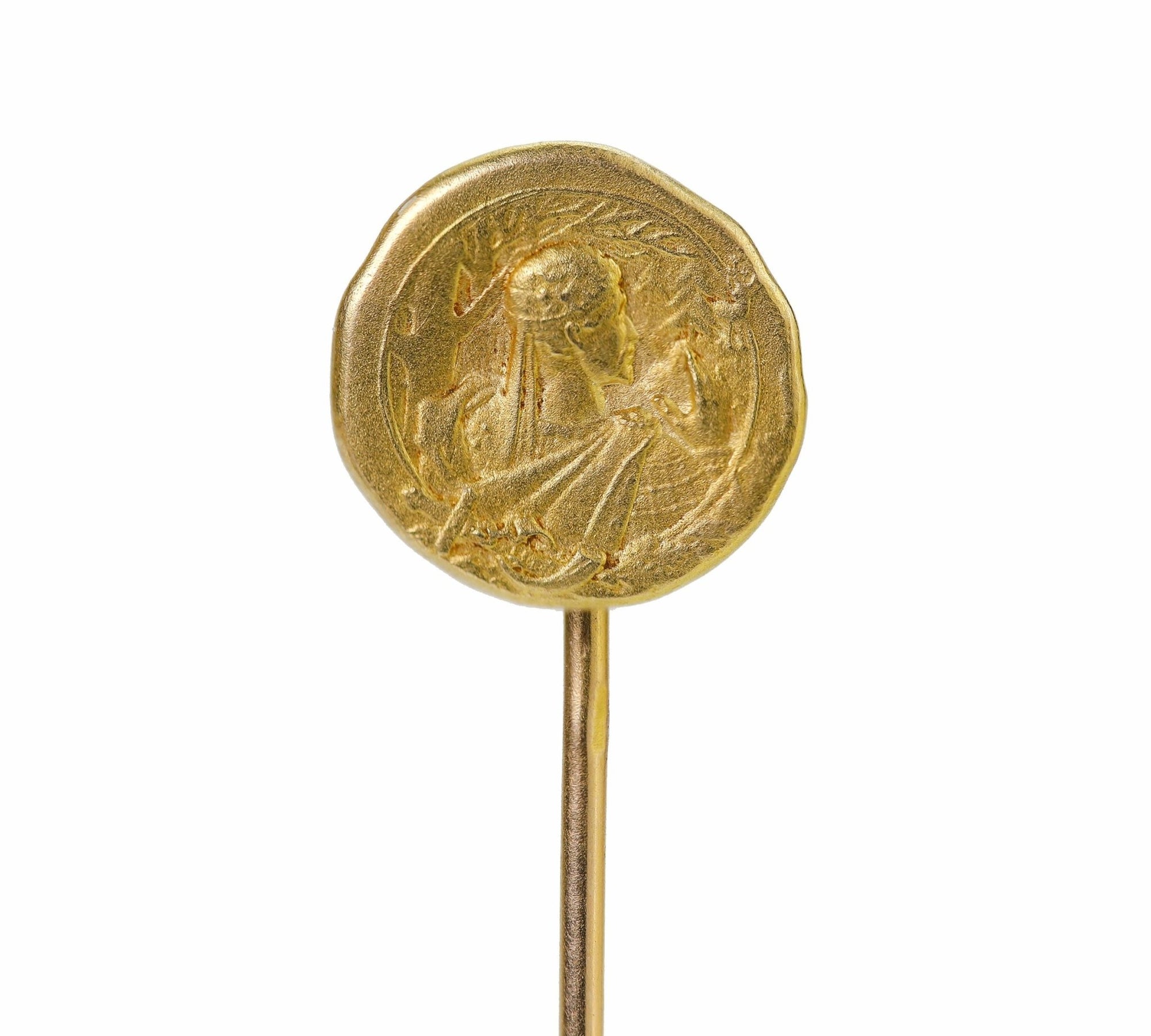 Antique Gold Coin Stick Pin