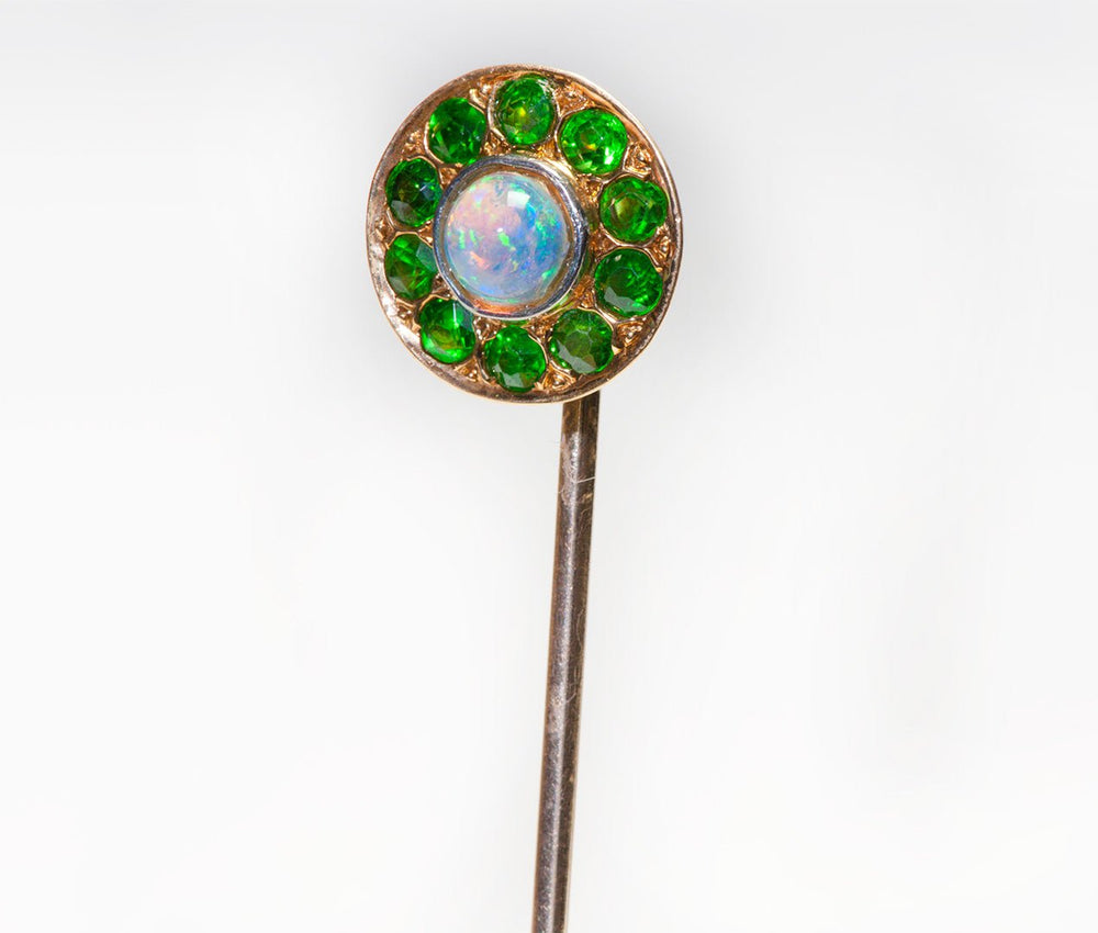Antique Gold Demantoid Opal Stick Pin