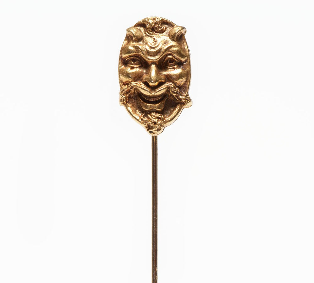 Antique Gold Gargoyle Stick Pin