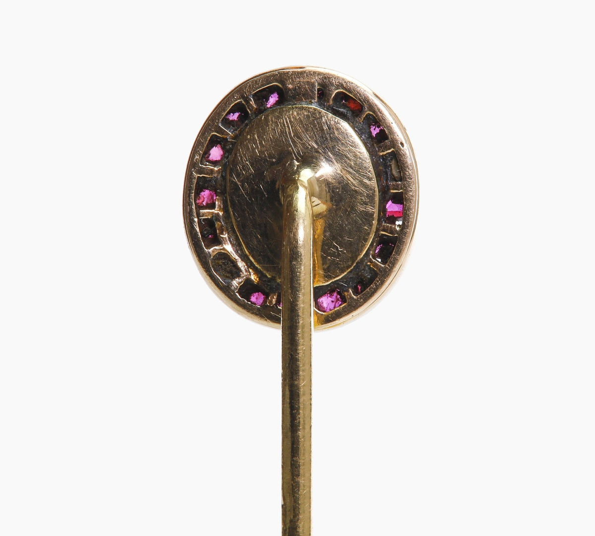 Antique Gold Opal Ruby Stick Pin