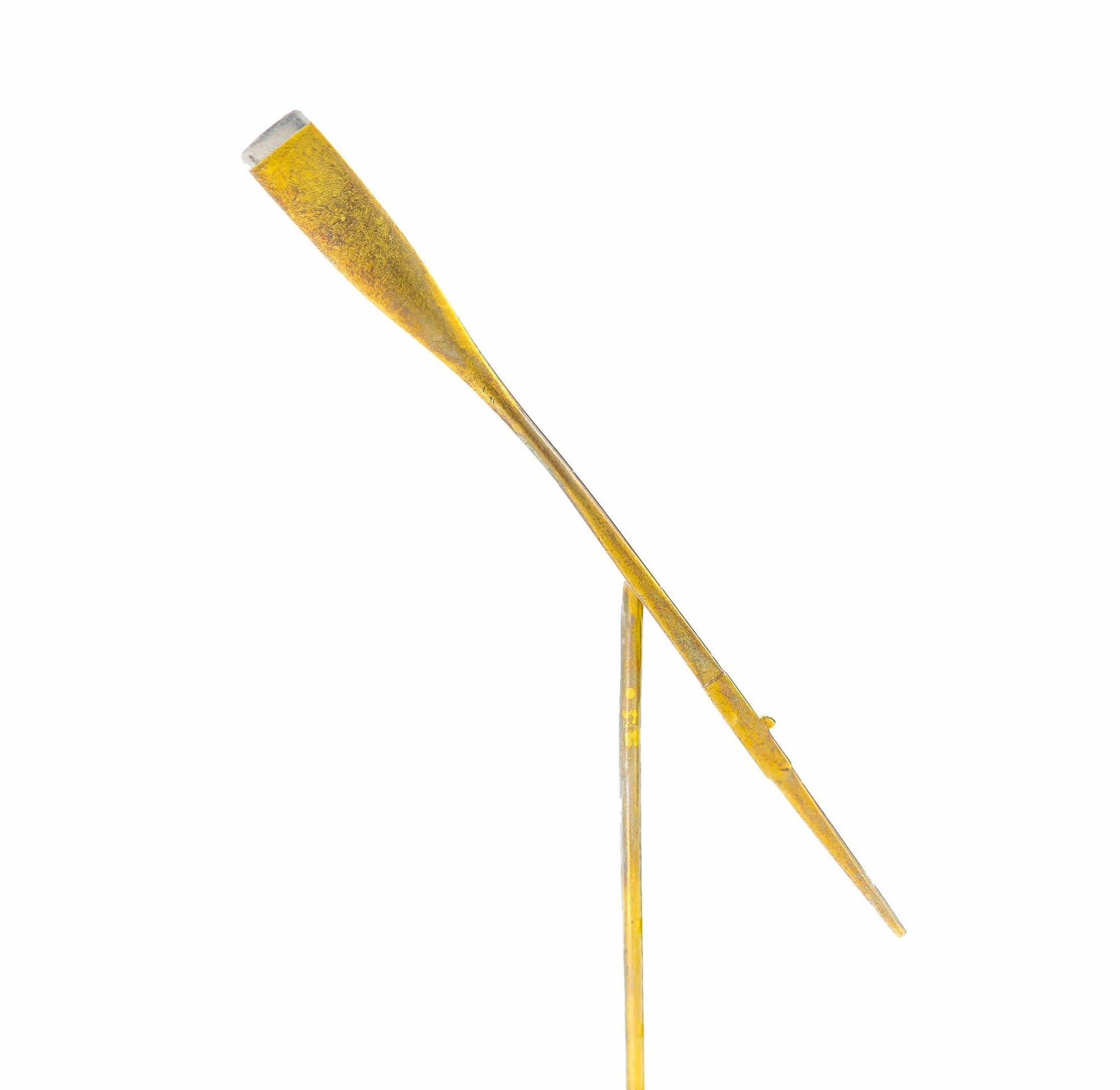 Antique Gold Platinum Paddle Stick Pin