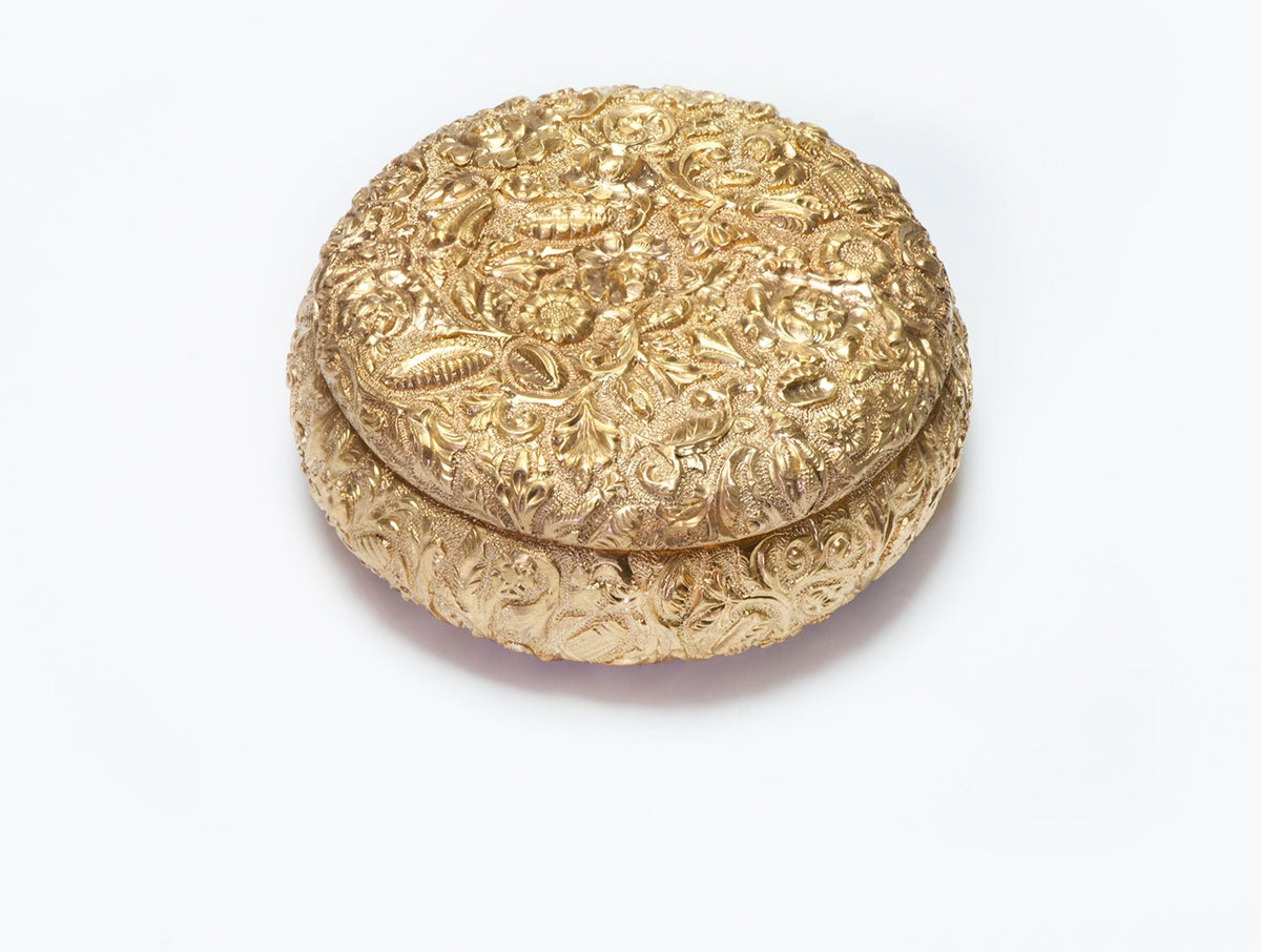 Antique Gold Repousse Vinaigrette