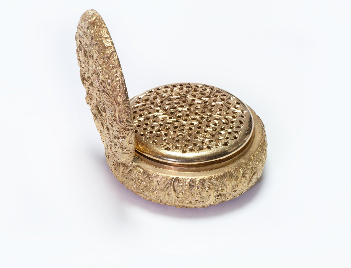 Antique Gold Repousse Vinaigrette