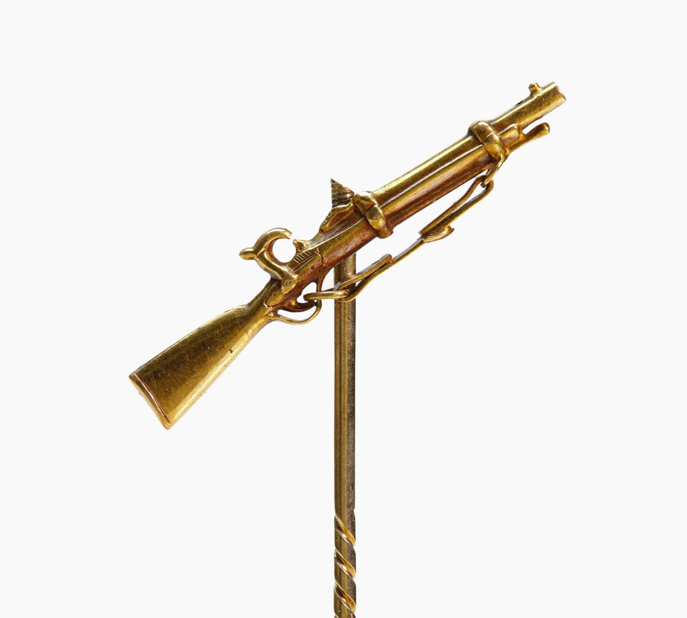 Antique Gold Shotgun Rifle Stick Pin