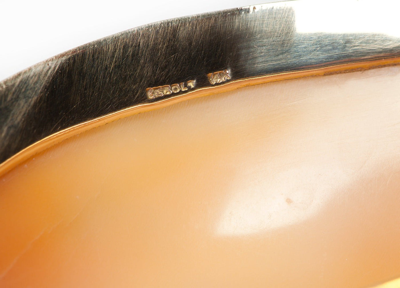 Antique Lebolt & Co. Gold Cameo Brooch of Artemis Hunting