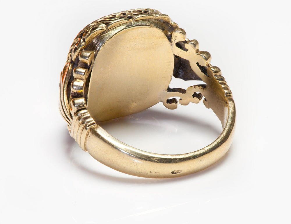 Antique Men's Gold Crest Ring