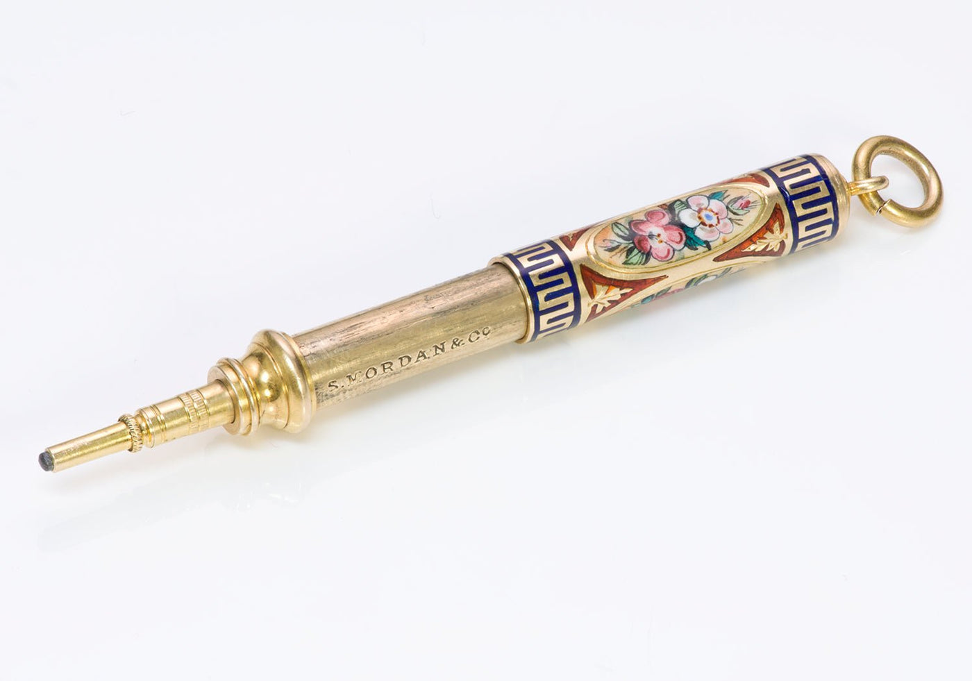 Antique Sampson Mordan & Co. Gold Enamel Pencil