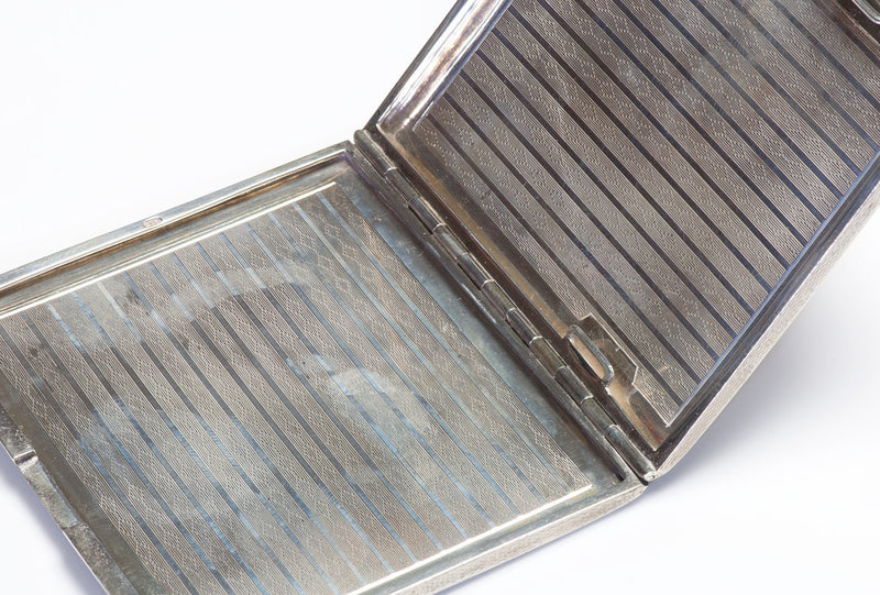 Antique Silver Enamel Sailing Boat Case