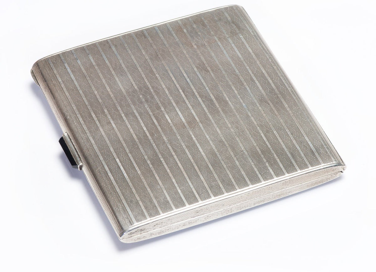 Antique Silver Enamel Sailing Boat Case