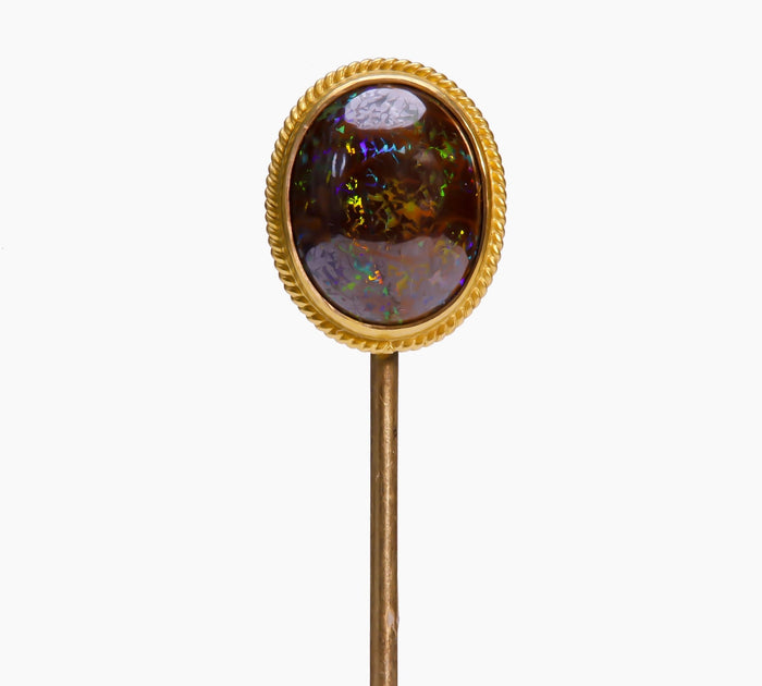 Antique Yellow Gold Opal Stick Pin