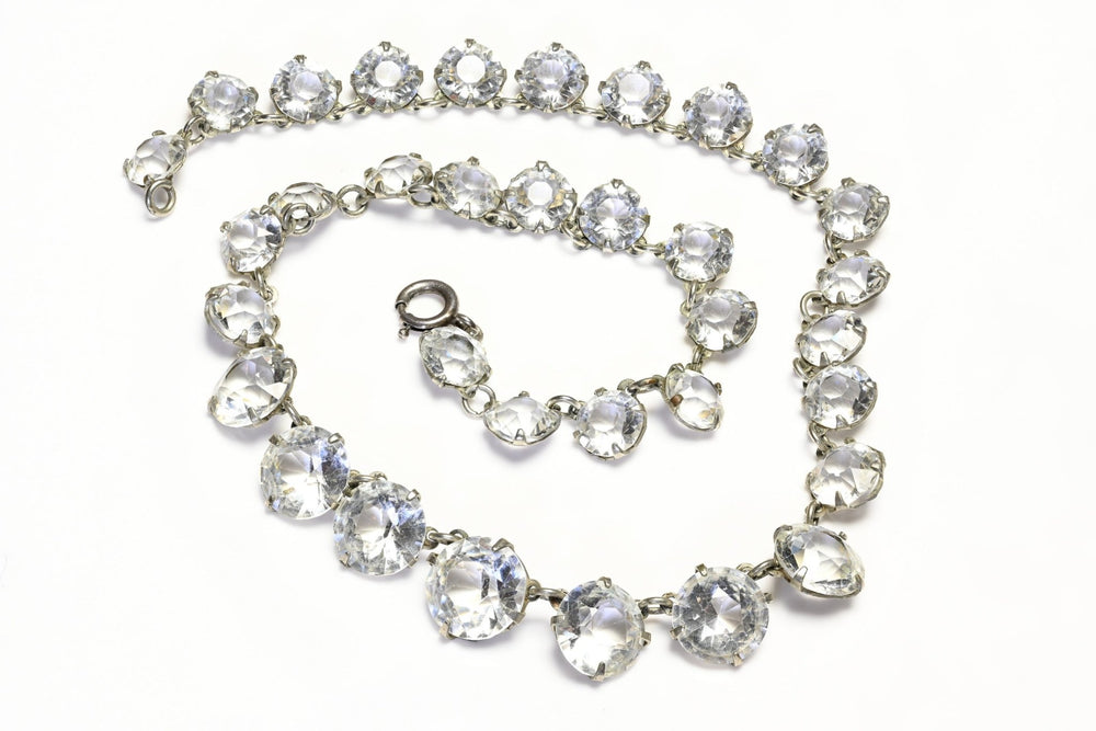 Art Deco Fishel Nessler F.N.Co Sterling Silver Paste Riviere Necklace