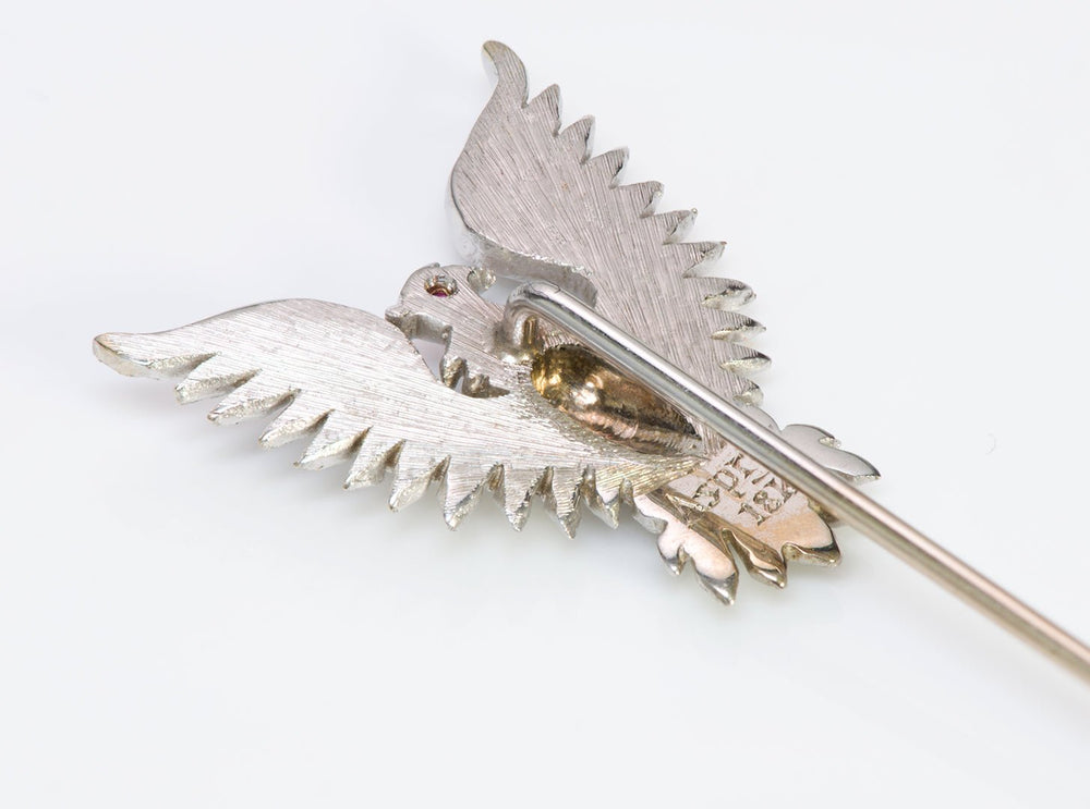 Asprey Ruby Gold Eagle Stick Pin