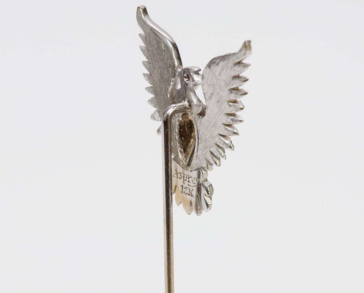 Asprey Ruby Gold Eagle Stick Pin