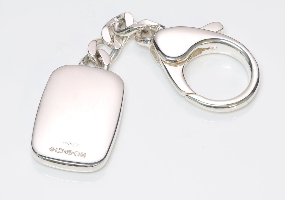 Asprey Sterling Silver Key Ring Chain