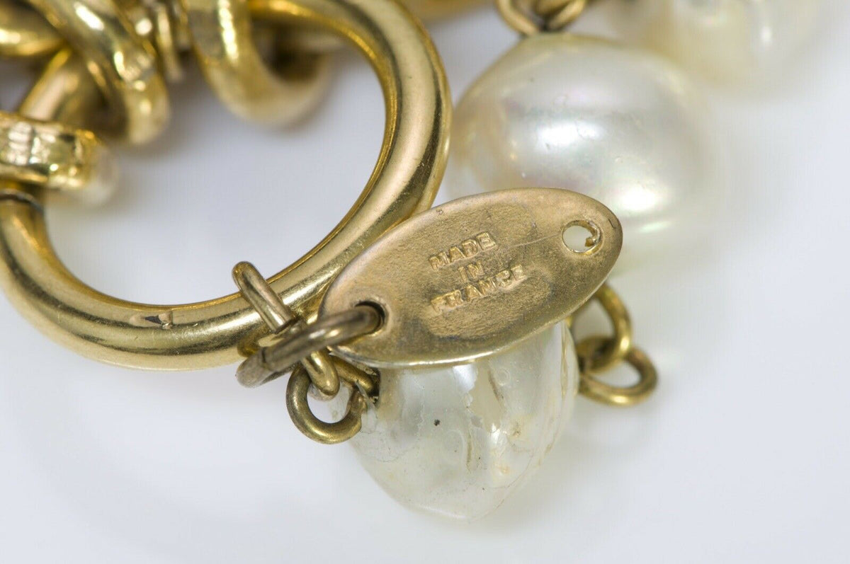 CHANEL Paris 1984 Pearl Multi Strand Chain Necklace