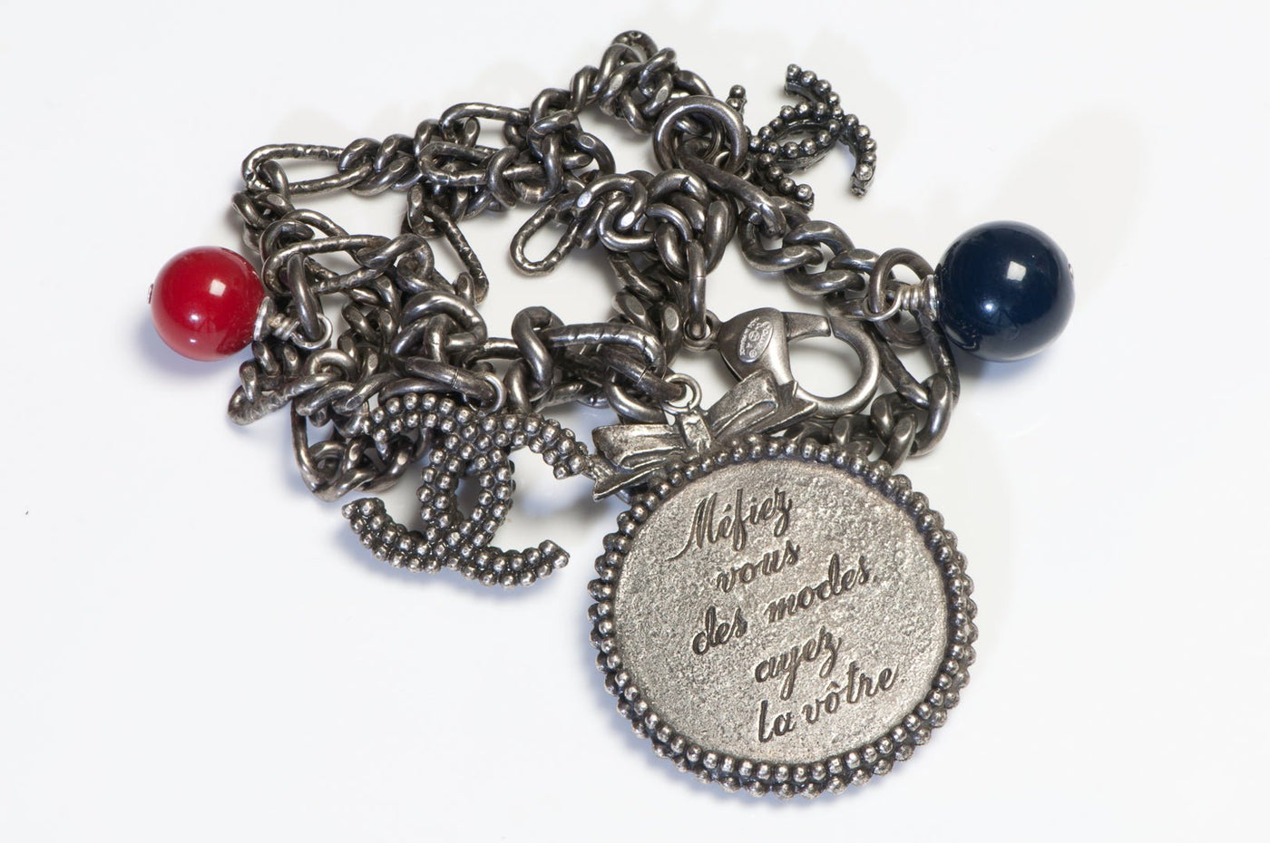 Chanel Paris Fall 2004 Coco Mademoiselle CC Coin Chain Charm Bracelet