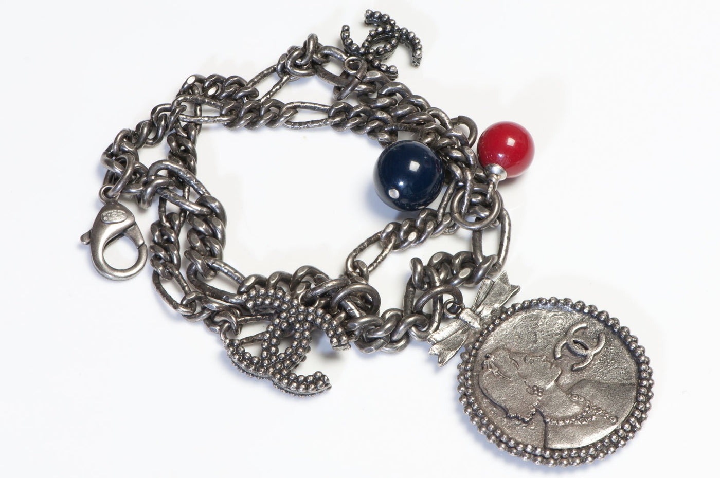 Chanel Paris Fall 2004 Coco Mademoiselle CC Coin Chain Charm Bracelet