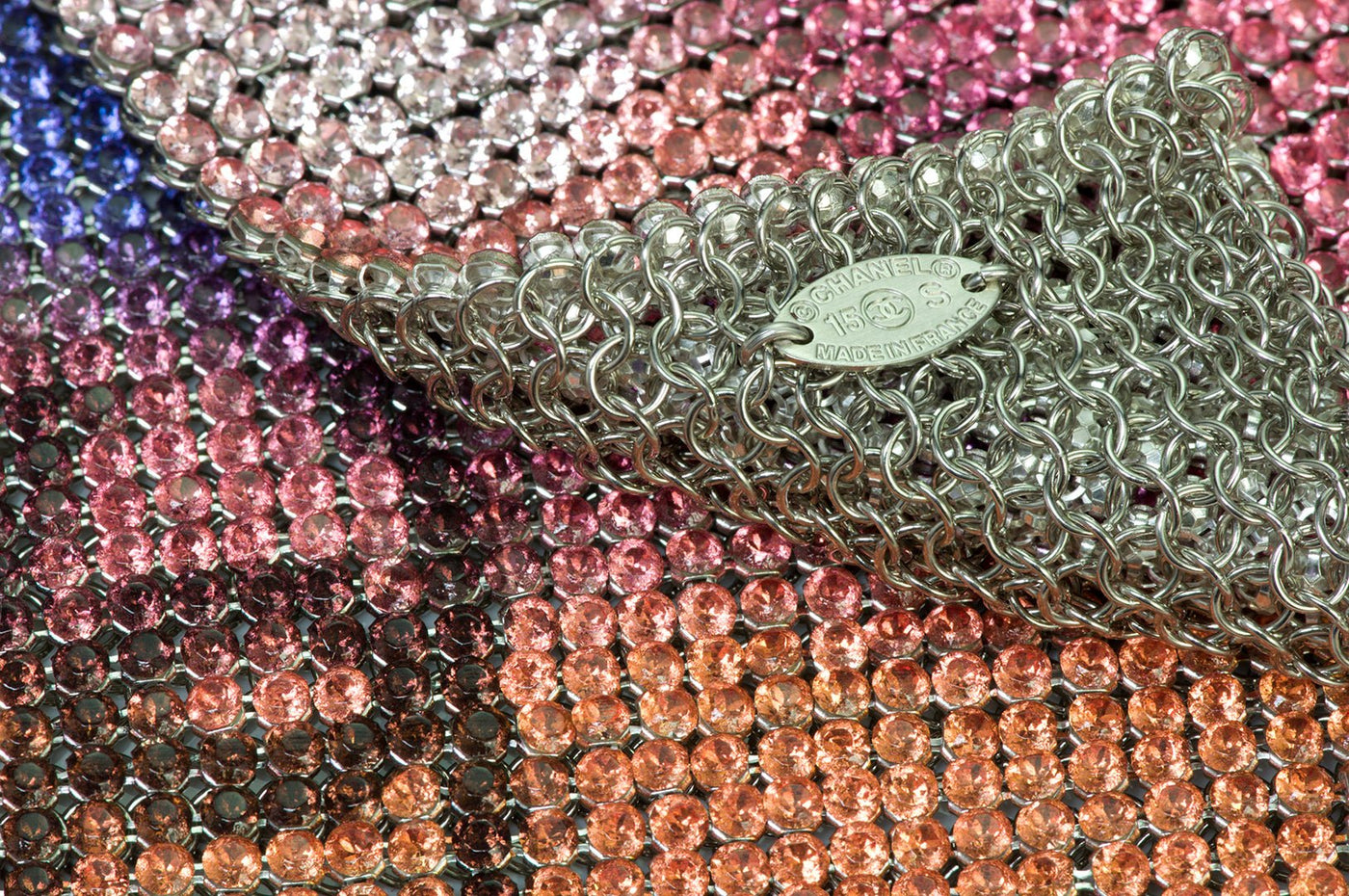 Chanel Spring 2015 Metal Mesh Crystal Scarf