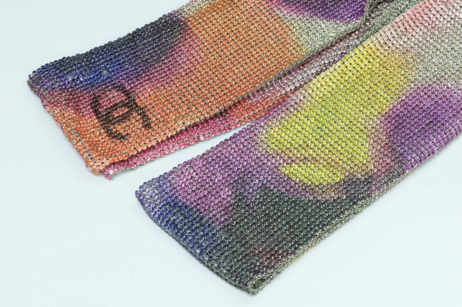 Chanel Spring 2015 Metal Mesh Crystal Scarf