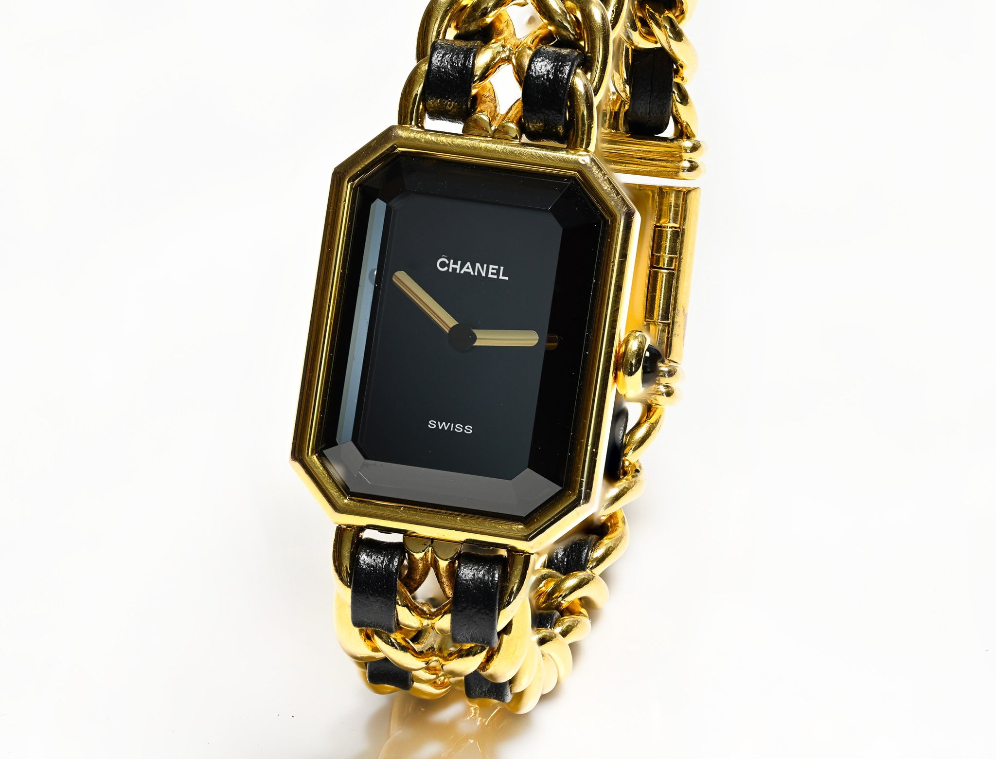 Chanel Paris Premiere Gold Plated Leather Chain Women’s Watch