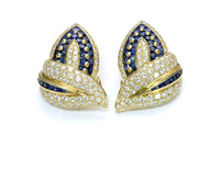 Craig Drake Sapphire Diamond Gold Earrings