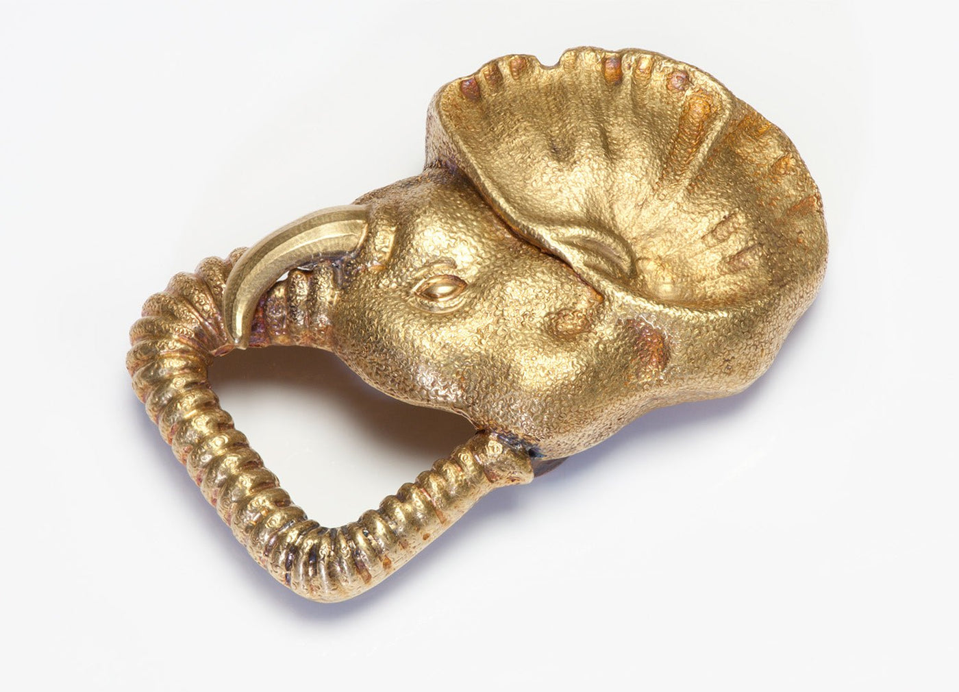 David Webb 18K Gold Elephant Belt Buckle