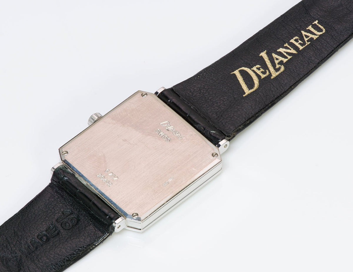 DeLaneau Black Opal 18K Gold Diamond Watch