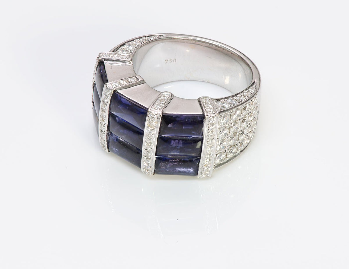 Di Modolo 18K Gold Iolite Diamond Ring