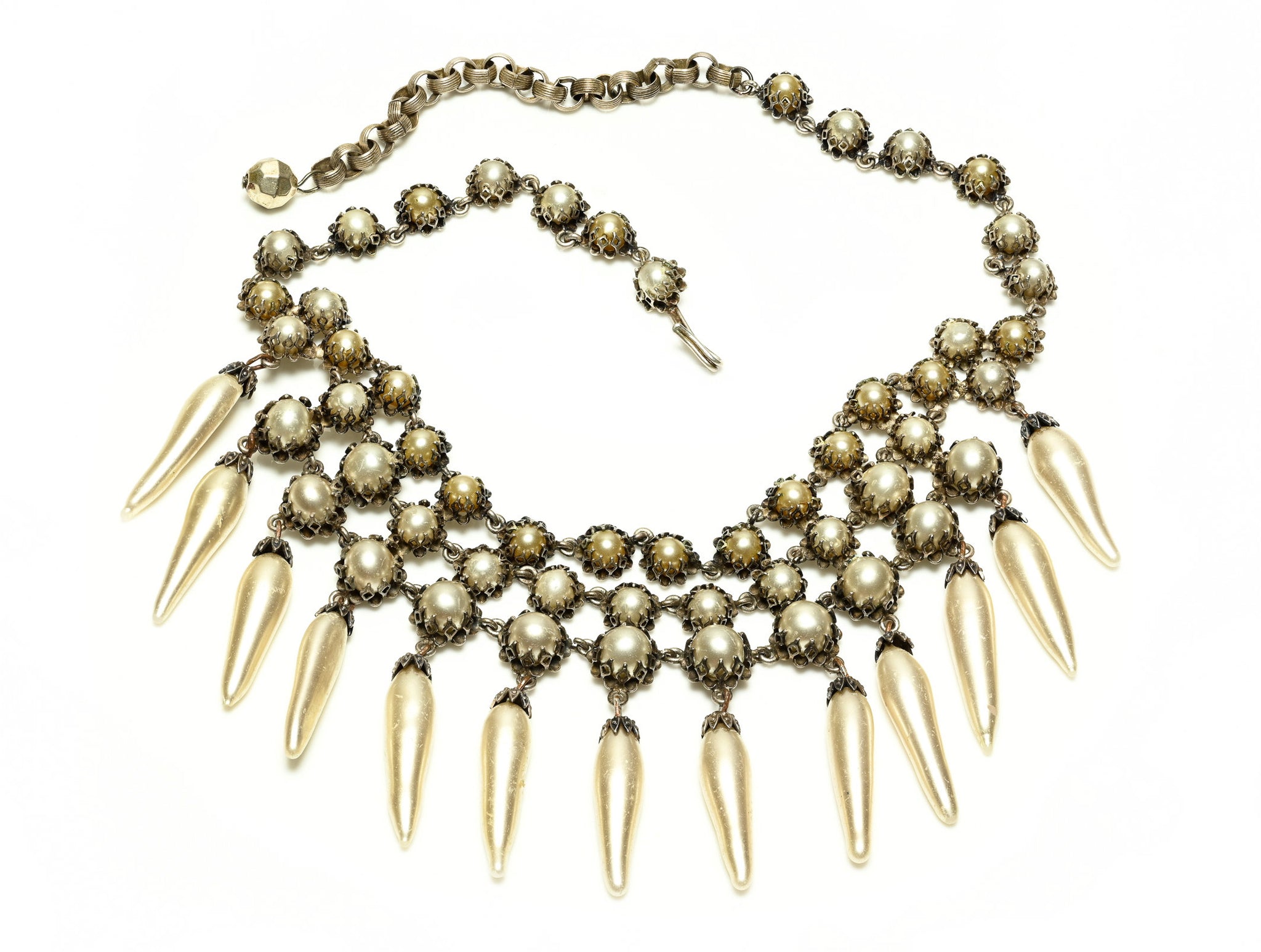 Vintage 1950's Christian Dior Paris Couture by Francis Winter Pearl Ne