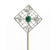 Edwardian Gold Emerald Diamond Stick Pin