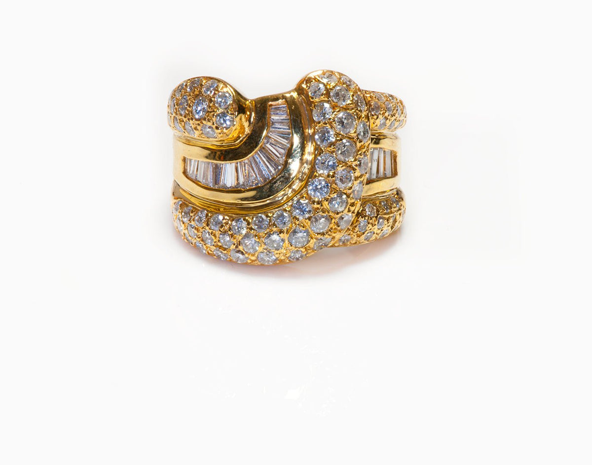 Estate 18K Yellow Gold Diamond Ring