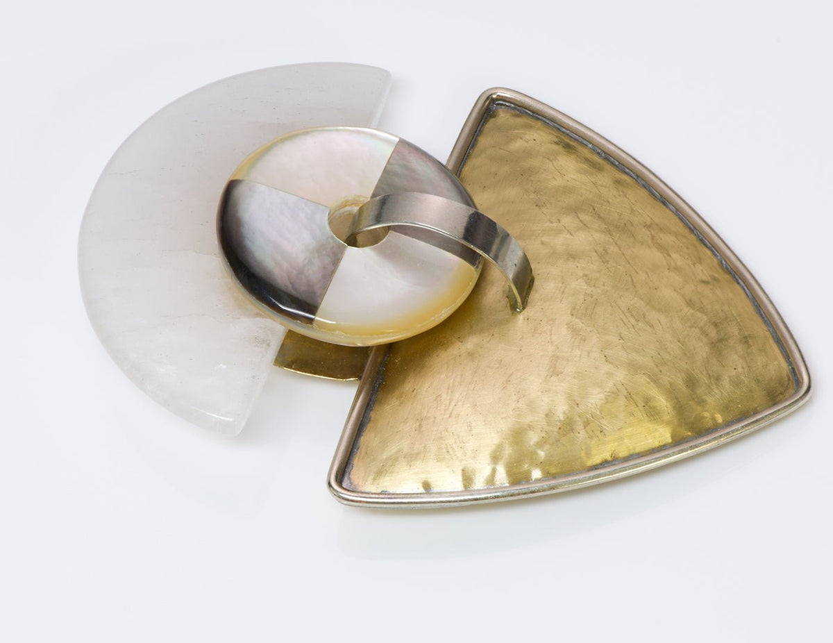 Fabrice Paris Mother of Pearl Lucite Brooch