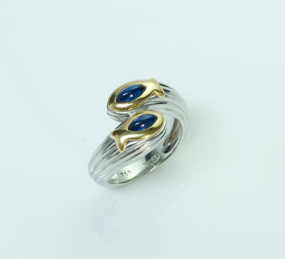 Fred Paris Gold Sapphire Ring