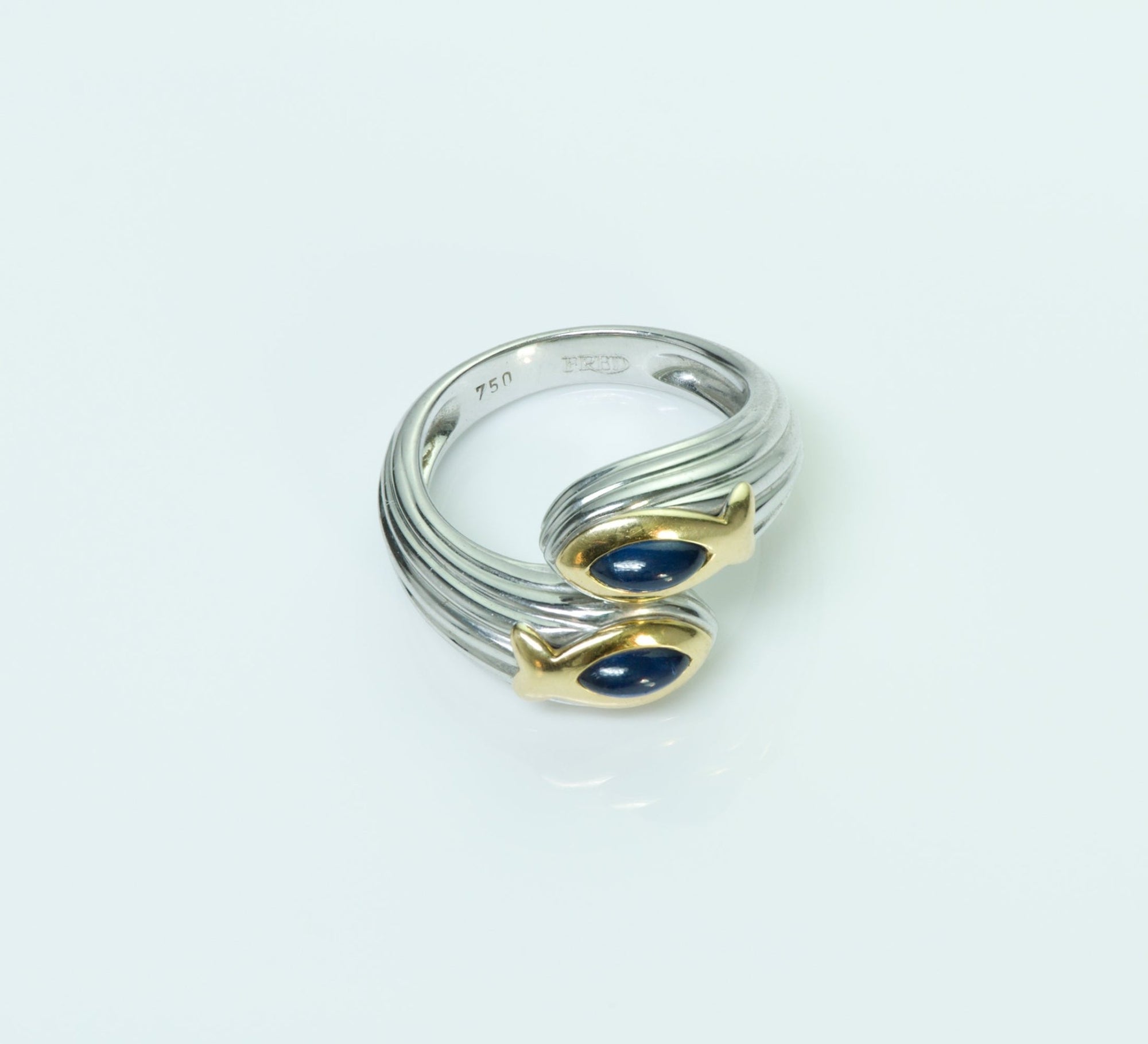 Fred Paris Gold Sapphire Ring