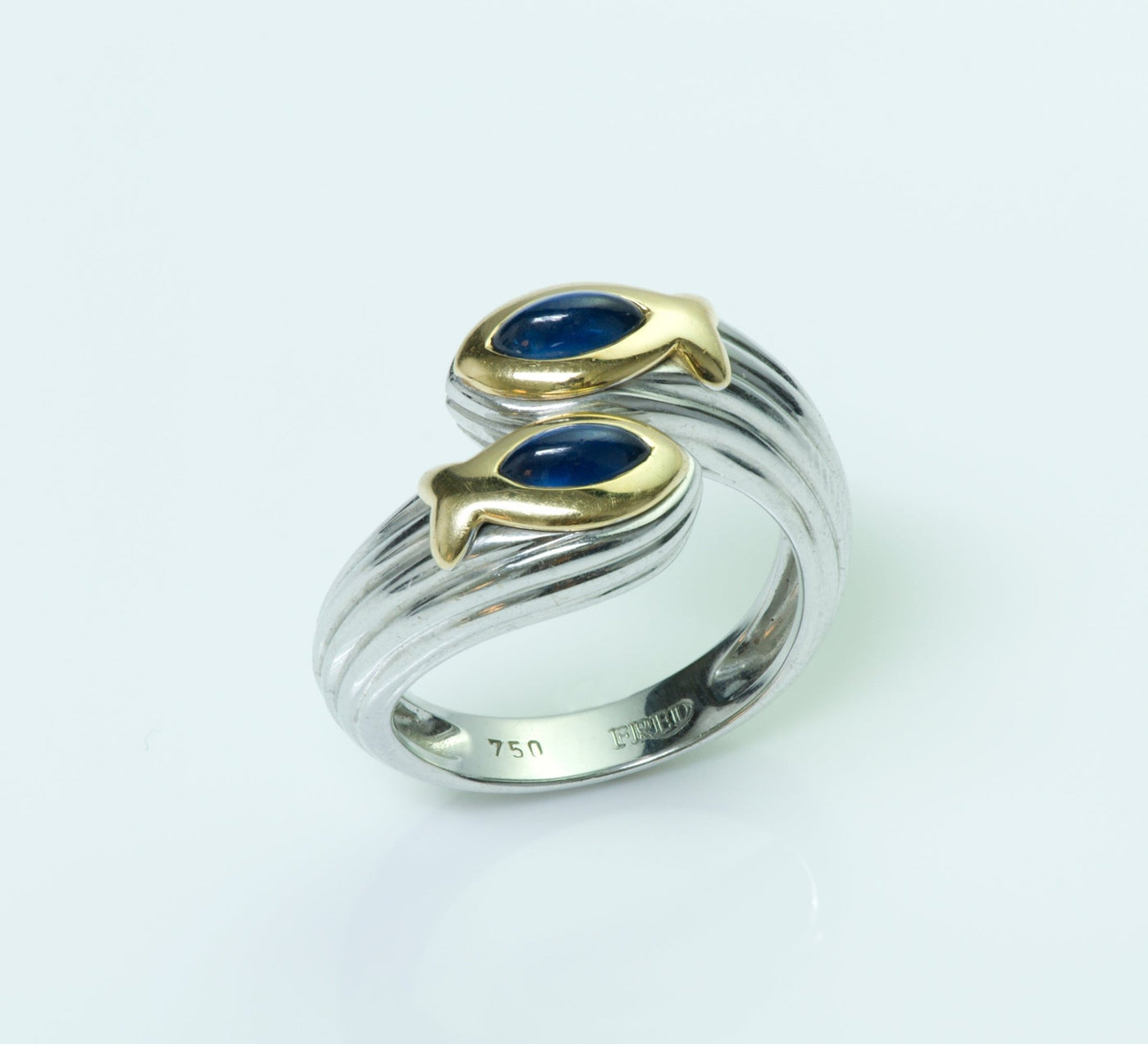 Fred Paris Gold Sapphire Ring