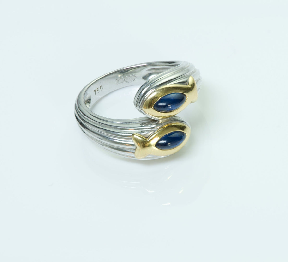 Fred Paris Gold Sapphire Ring
