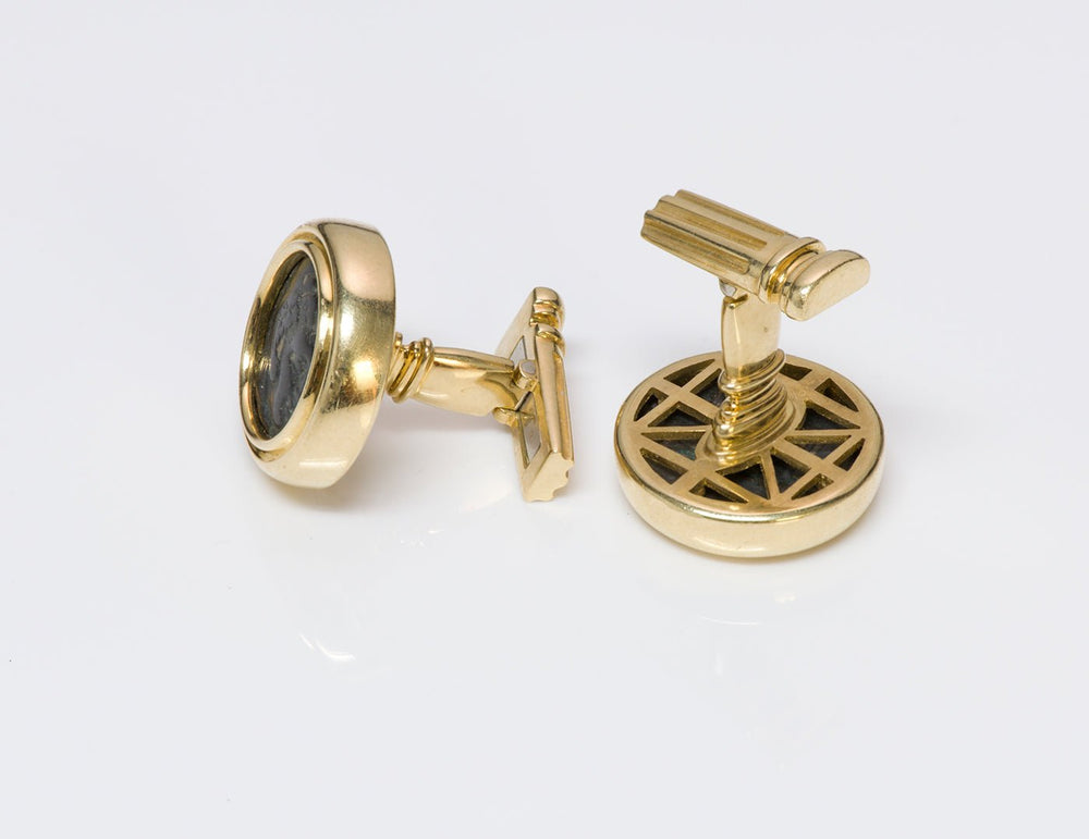 18K Gold Ancient Coin Cufflinks – Vintage
