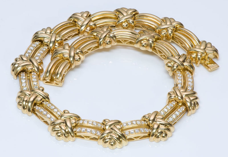 Hammerman Brothers 18K Gold Diamond Necklace – Vintage