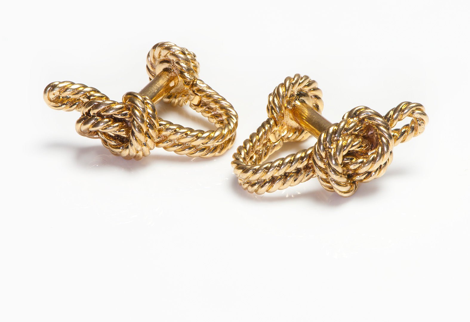 Hermes 18K Gold Rope Twist Cufflinks
