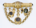 Judith Ripka 18K Gold Diamond Chain Brooch