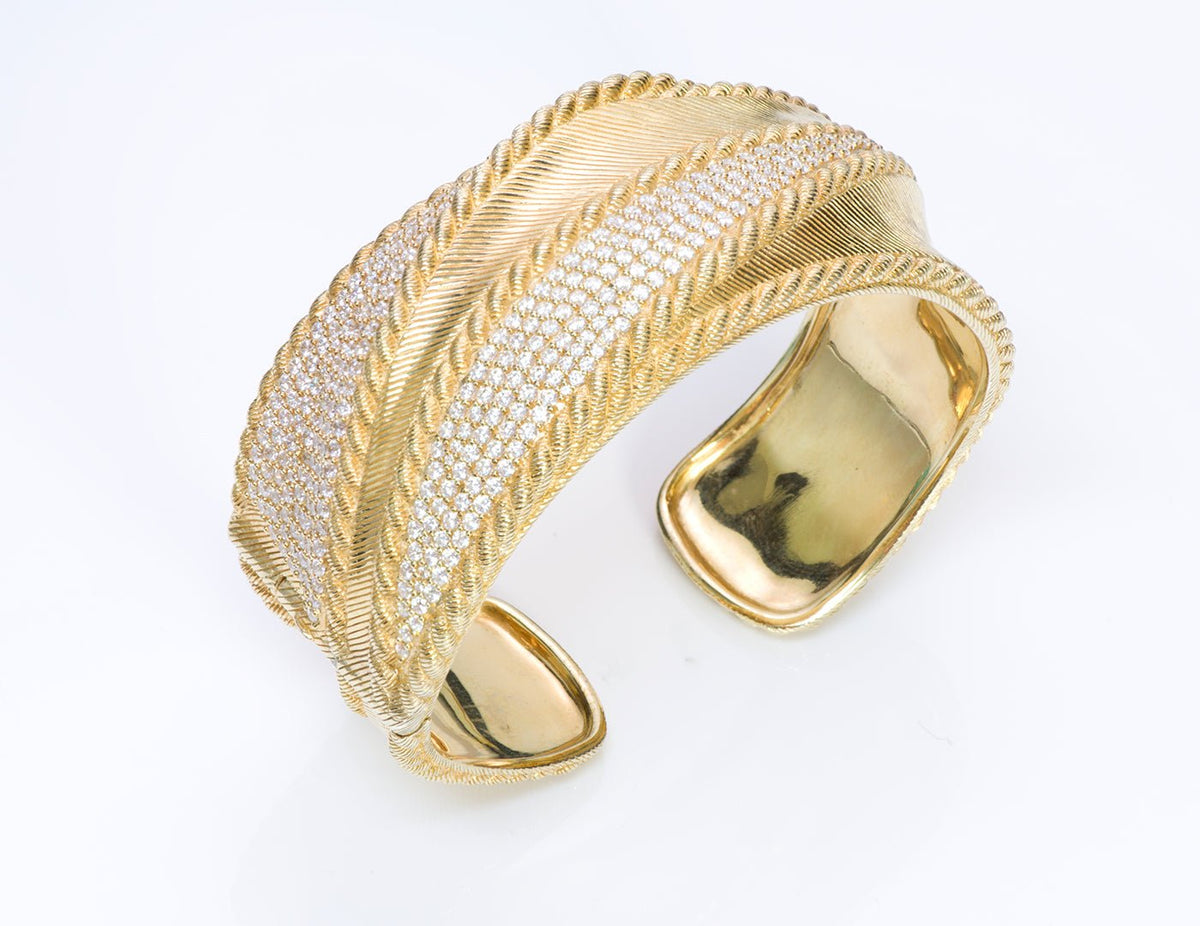 Judith Ripka Gilt Sterling Cubic Zirconia Cuff Bracelet