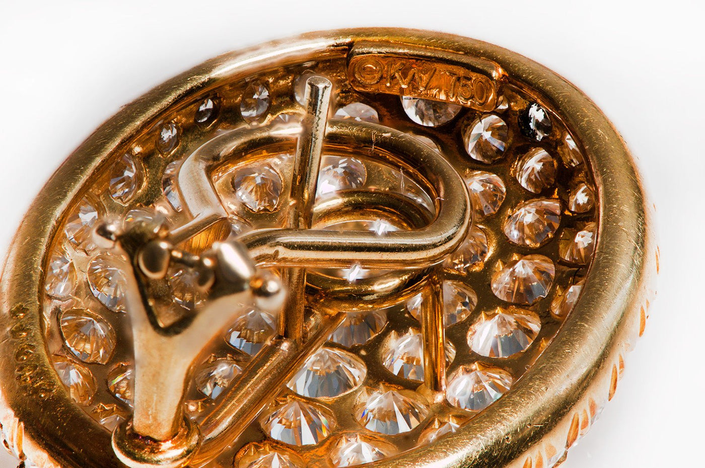 Kurt Wayne 18K Yellow Gold Pave Diamond Earrings