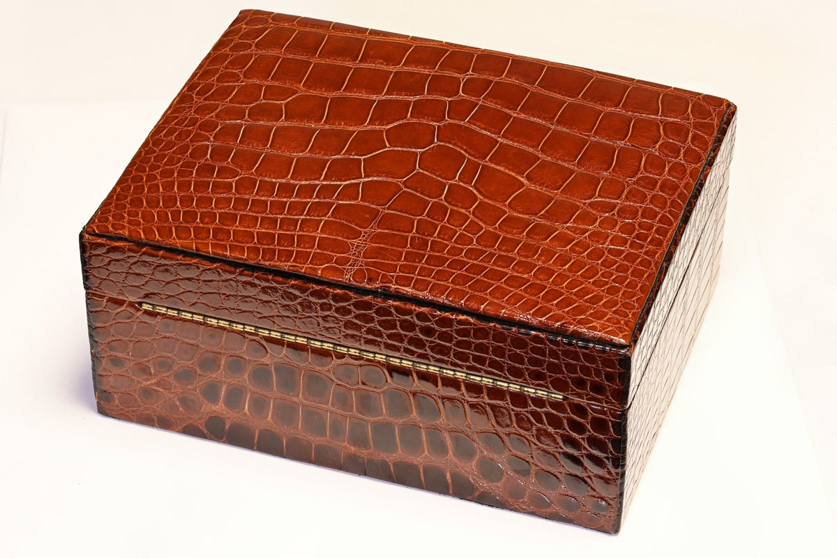 Limited Edition Brown Alligator Cigar Protector Humidor